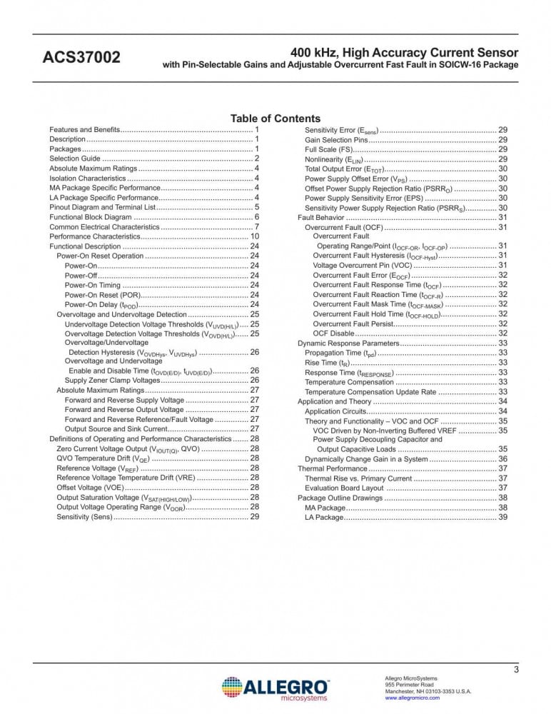 ACS37002 datasheet page 3