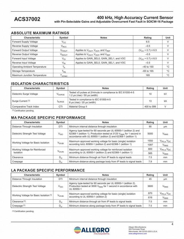 ACS37002 datasheet page 4