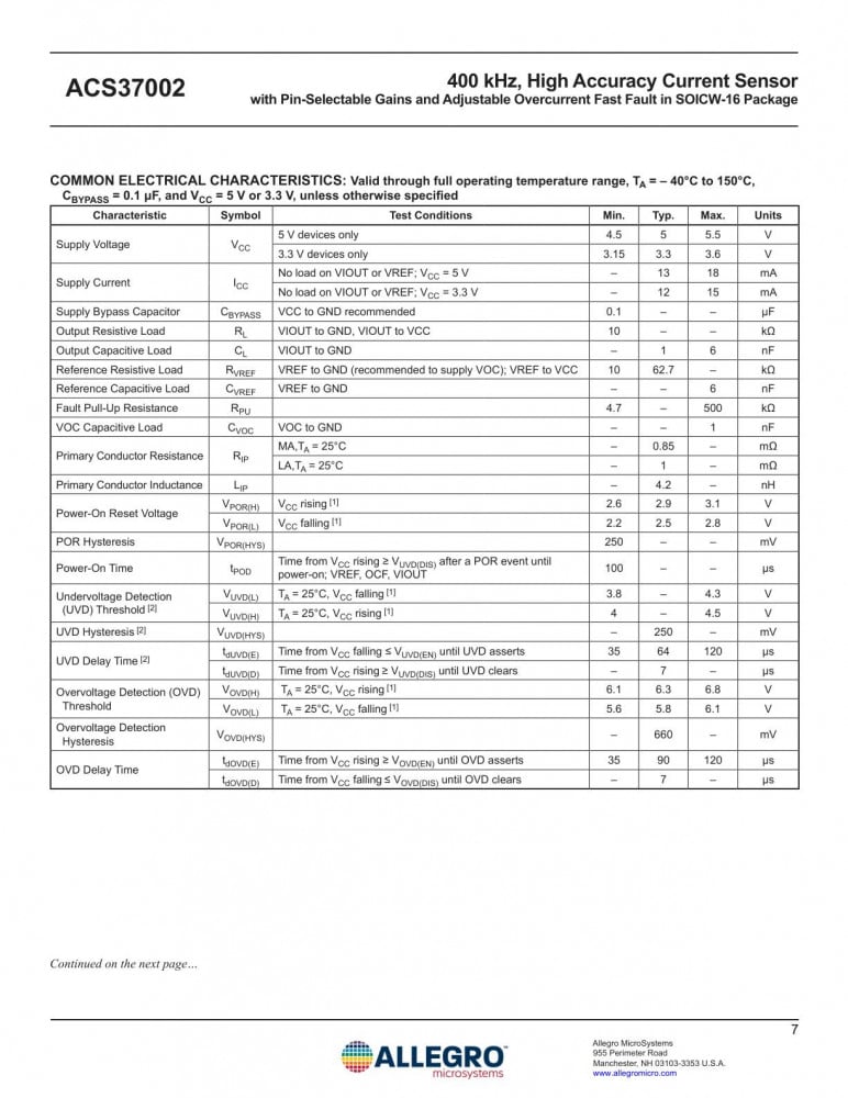 ACS37002 datasheet page 7