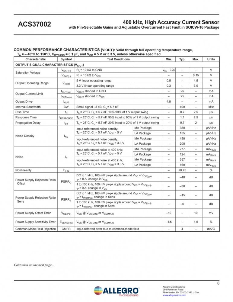 ACS37002 datasheet page 8