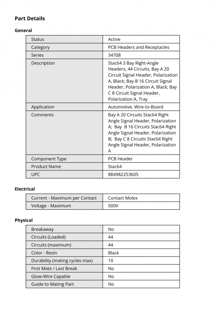MOLEX 347083087 product document image, page 2