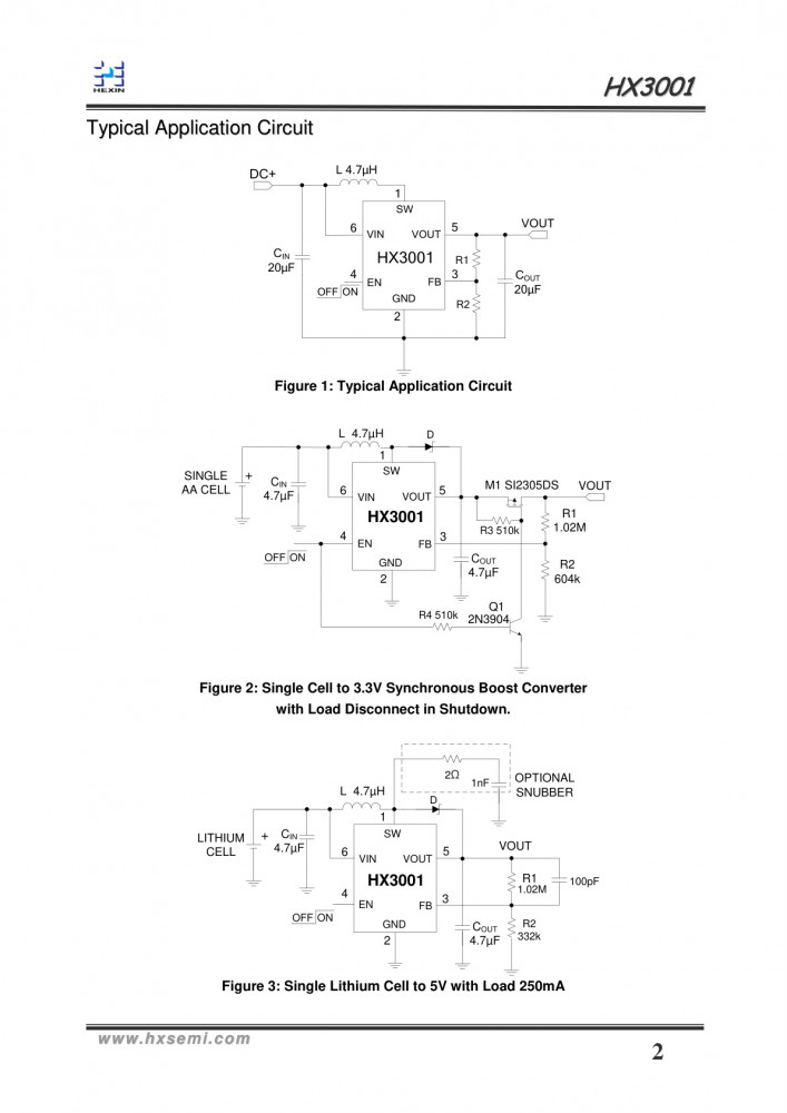 HX3001-AFC datasheet page 2
