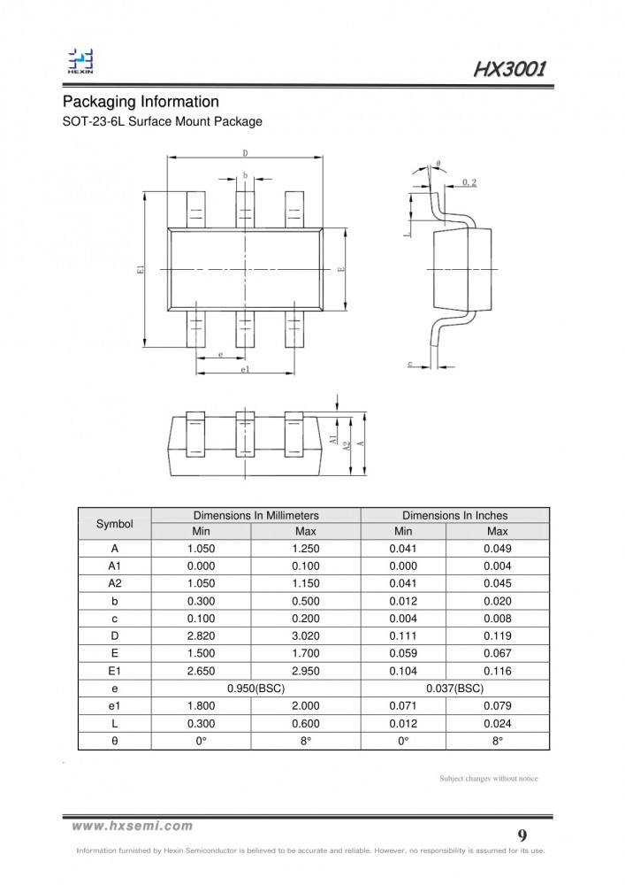 HX3001-AFC datasheet page 9