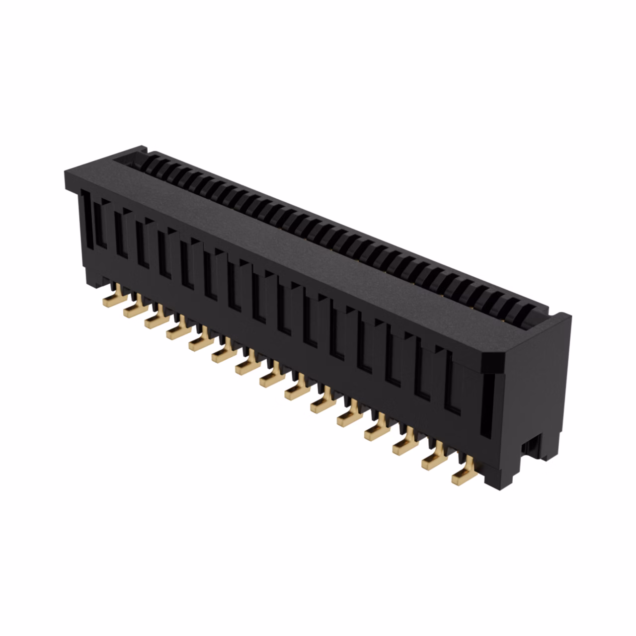 Easy-On FFC/FPC Connector, 0.50mm Pitch, Surface Mount, Vertical, Non-ZIF, Standard Footprint, Gold Plating, Black, 30 Circuits for sale