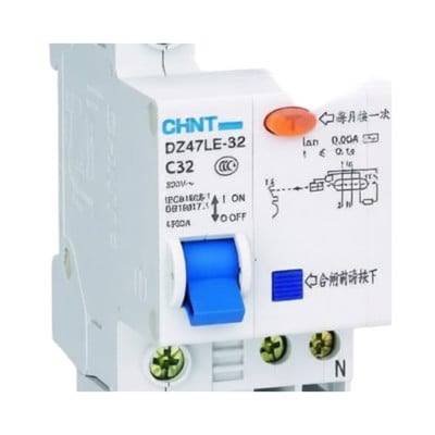 CHINT DZ47LE-32 2P C32 30mA Miniature Residual Current Circuit Breaker
