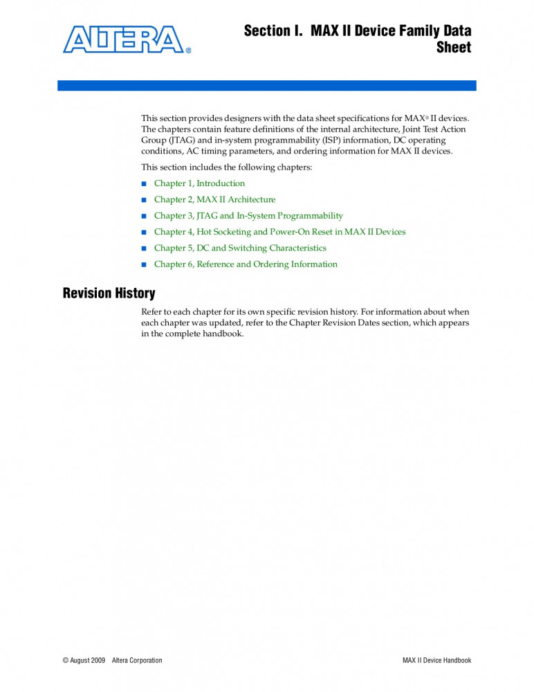 MAX II documentation page 1