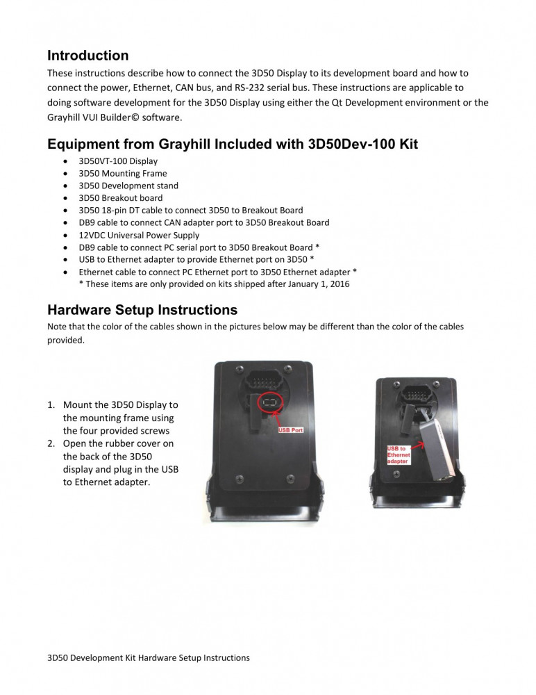 3D50 development kit guide page 2