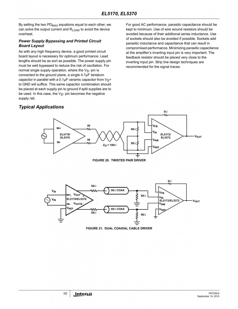 EL5170IY technical document page 10
