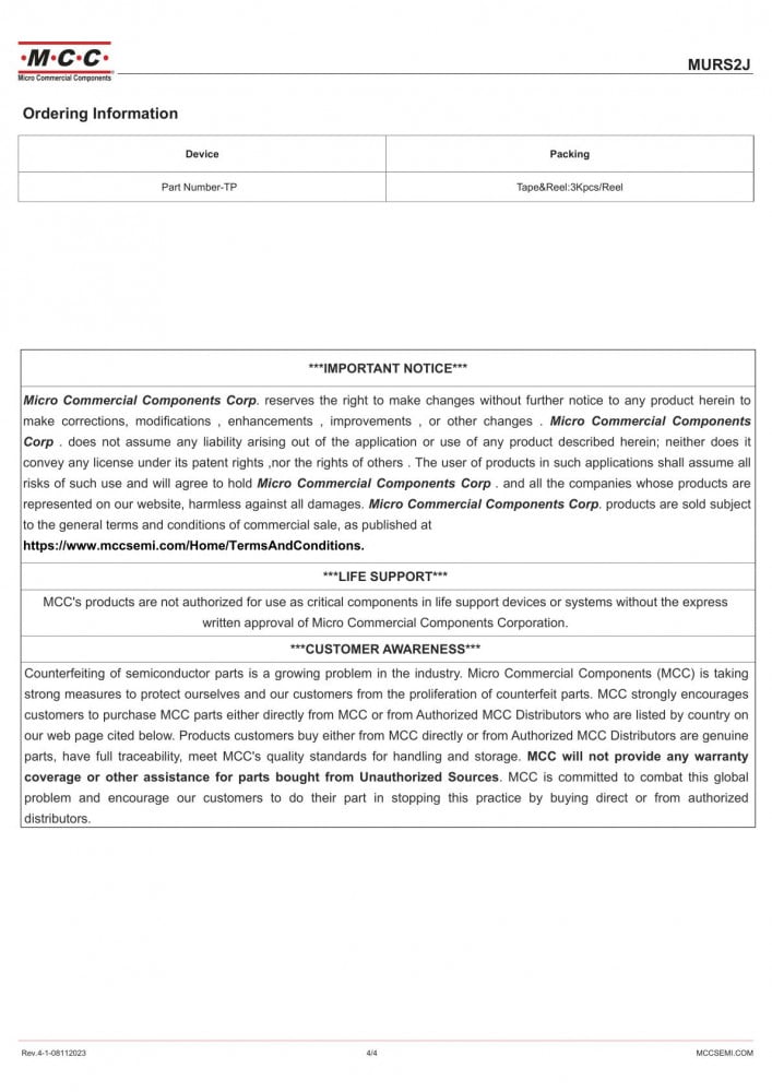 MURS2J-TP datasheet page 4
