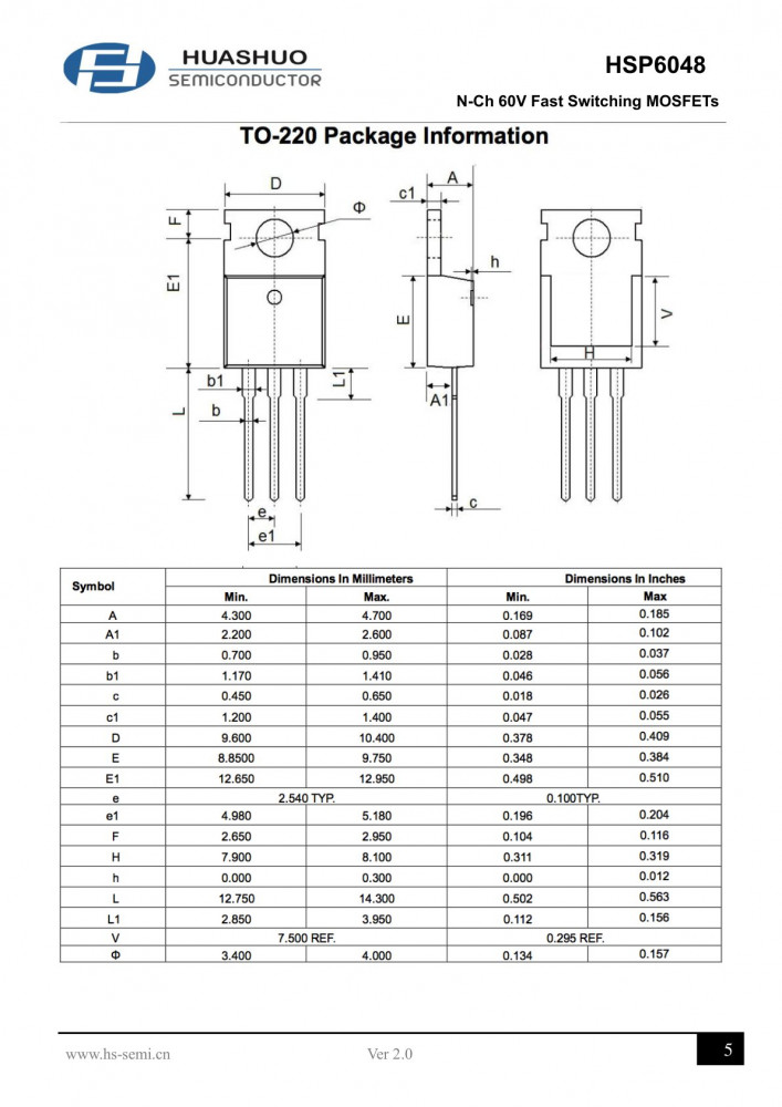 HSP6048 datasheet page 5