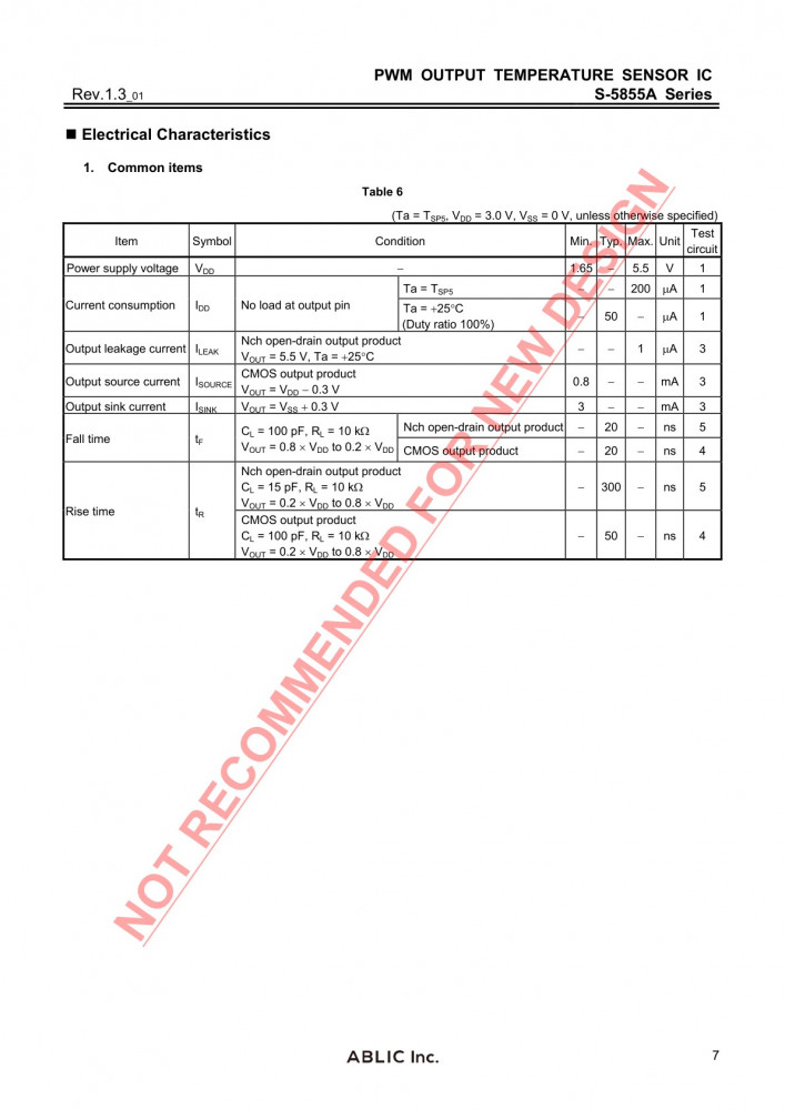 S-5855A datasheet page 7
