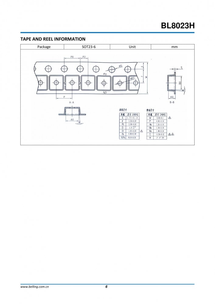 BL8023HCB6TR datasheet page 6