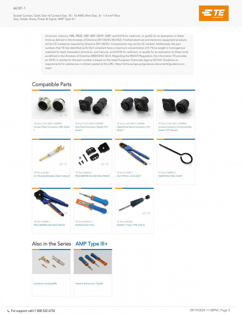 TE Connectivity 66181-1 technical document page 3