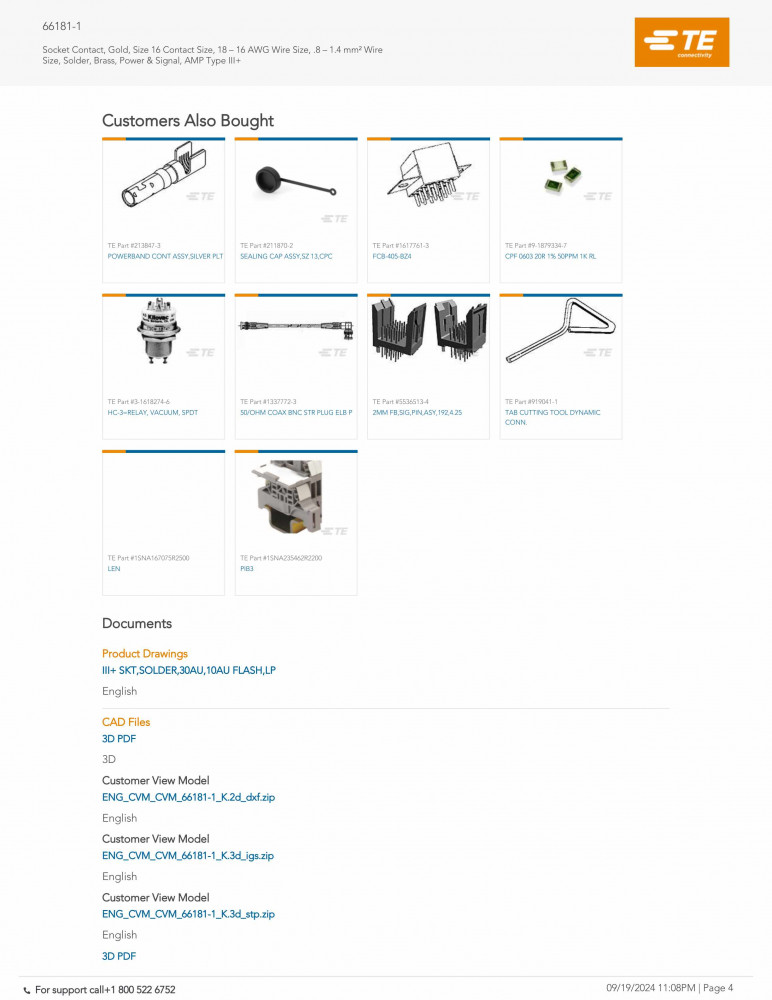 TE Connectivity 66181-1 technical document page 4