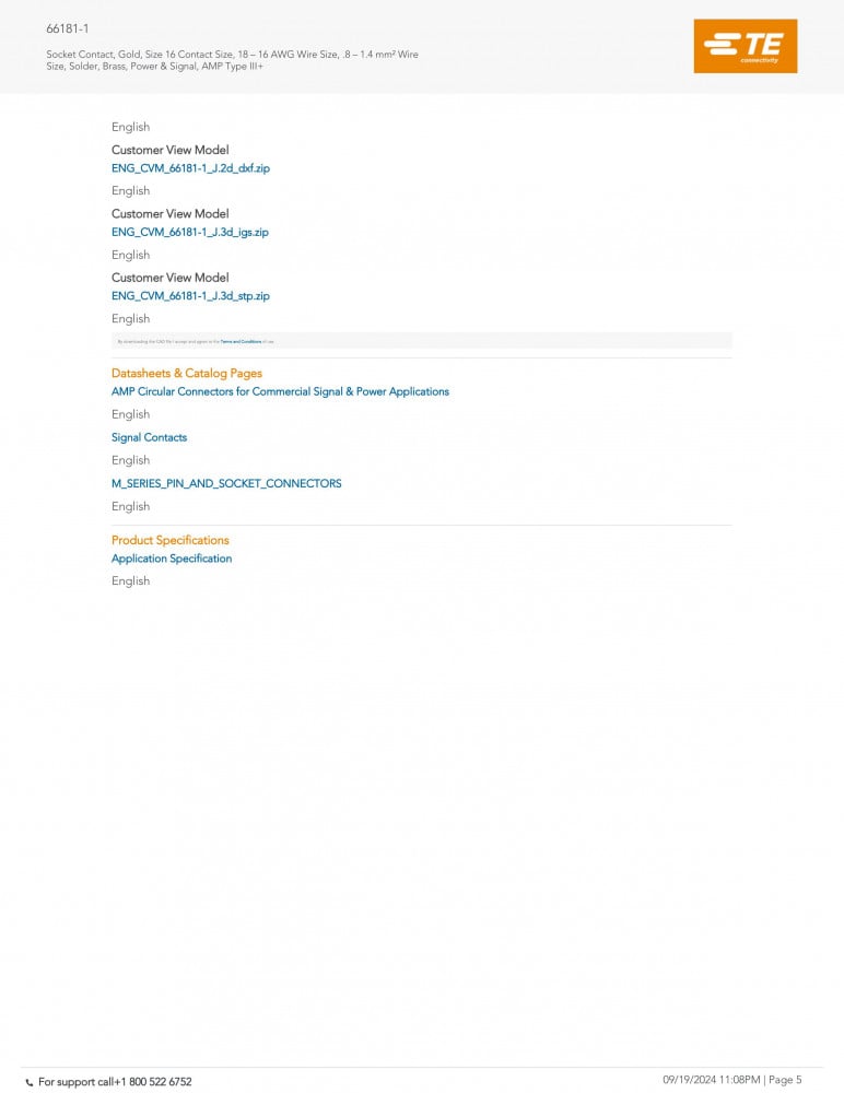 TE Connectivity 66181-1 technical document page 5