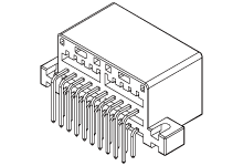 2.50mm Pitch Wire-to-Board Header, 1.02mm Tab, Right Angle , 20 Circuits, Gray for sale