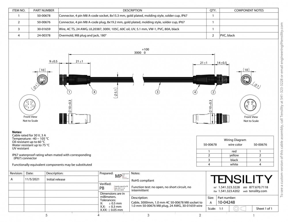 Tensility International 10-04248 product drawing
