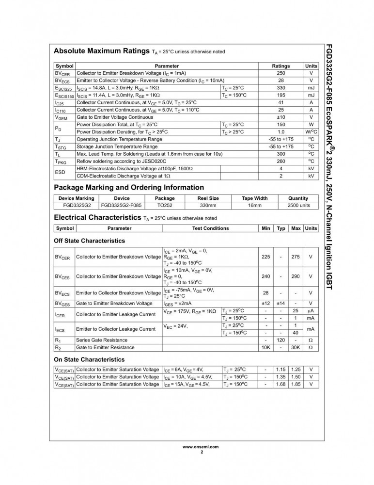 FGD3325G2-F085V datasheet page 3