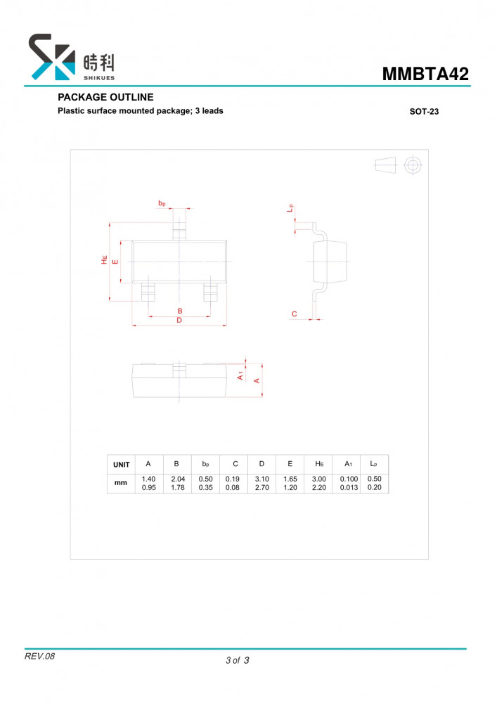 MMBTA42 datasheet page 3