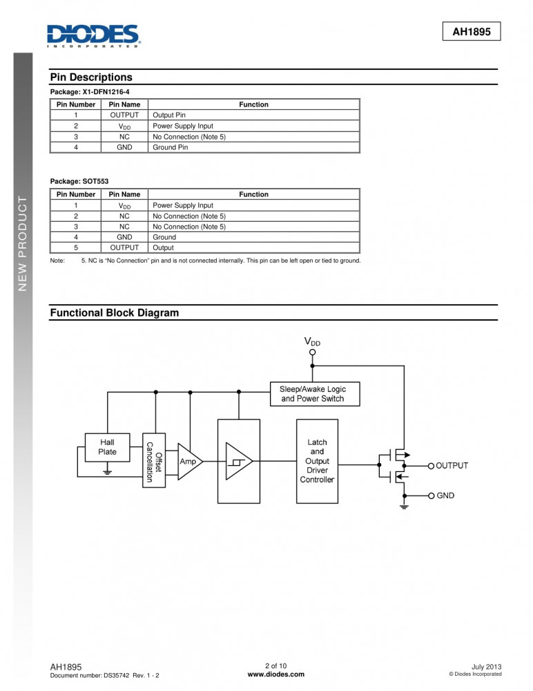 AH1895 datasheet page 2