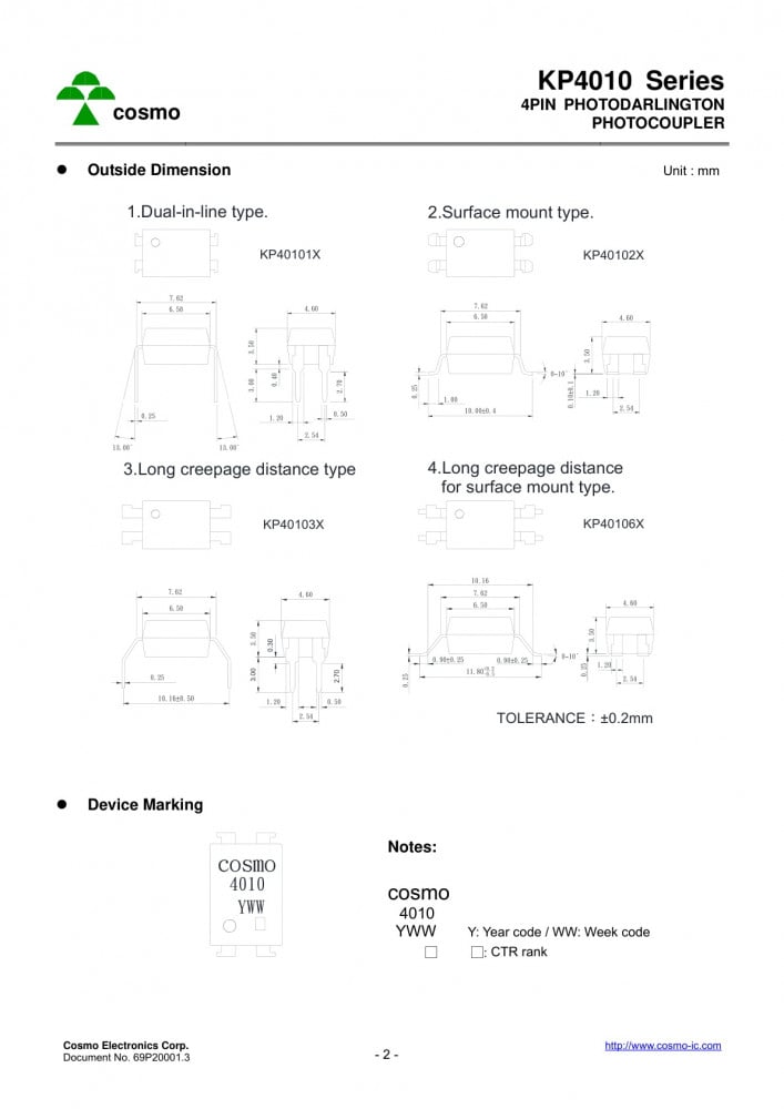KP40102C TLD datasheet page 2