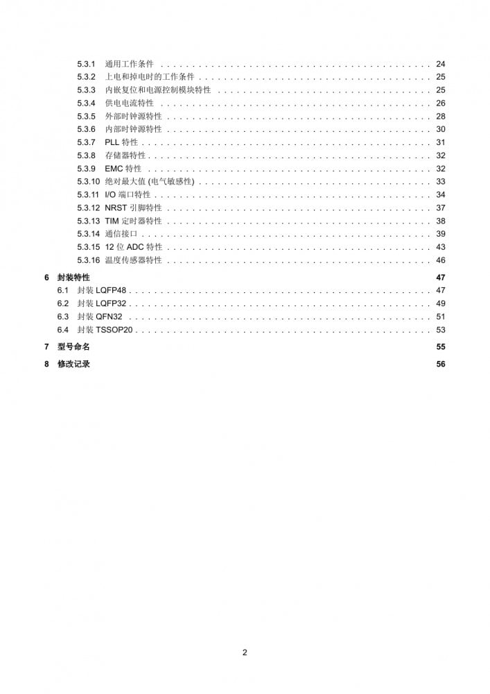 MM32F031xx datasheet page 3