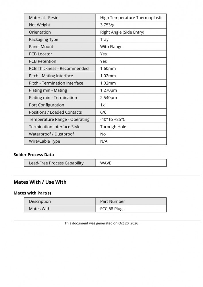 MOLEX 438600014 document image, page 3