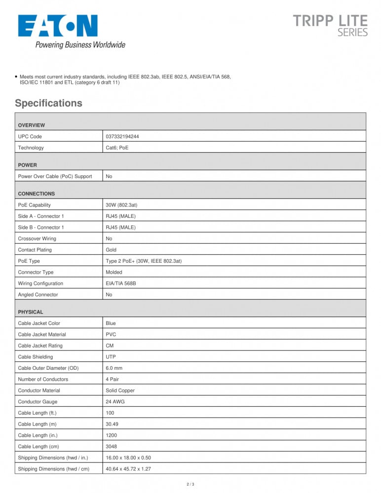 N200-100-BL technical document page 2