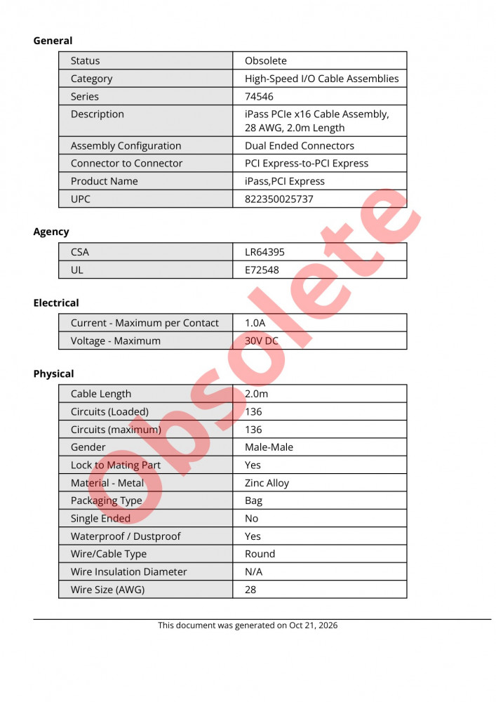 Technical document image 2 for MOLEX 745461602