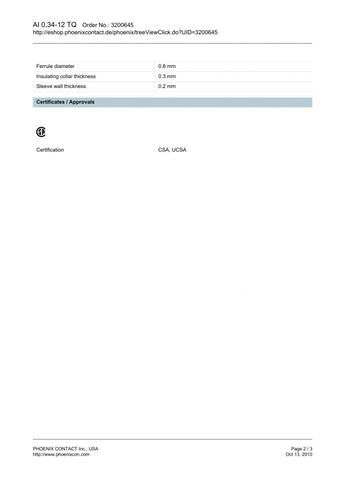 Phoenix Contact 3200645 technical document page 2