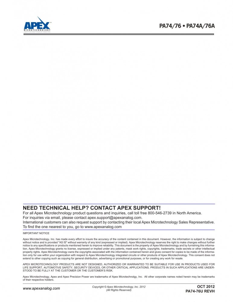 PA74M datasheet page 5