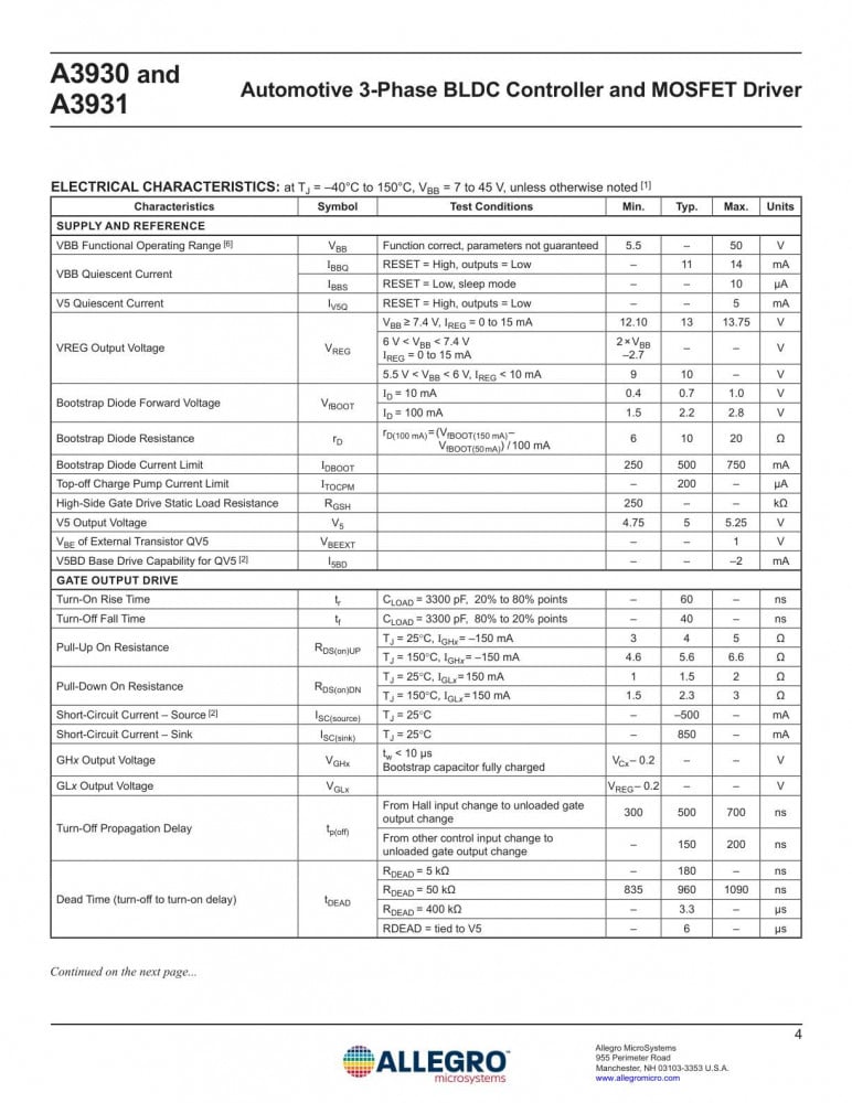 A3930KJPTR-T datasheet page 4