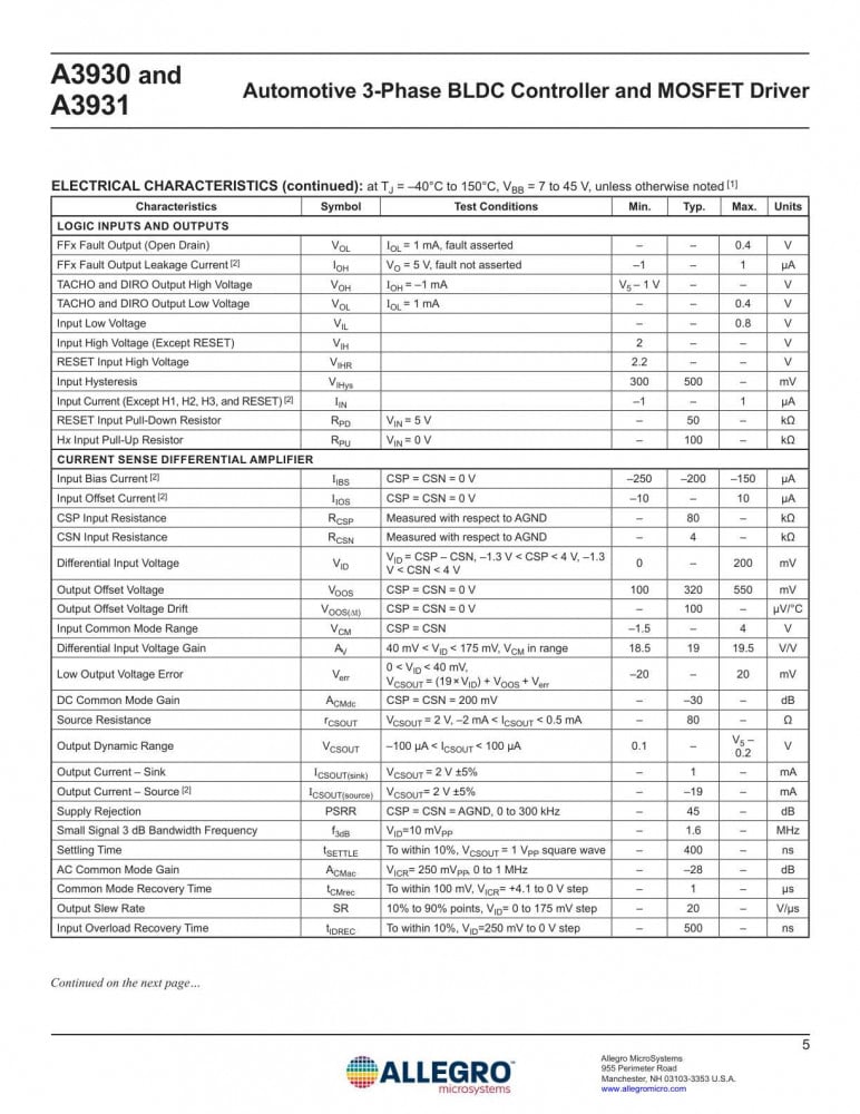 A3930KJPTR-T datasheet page 5