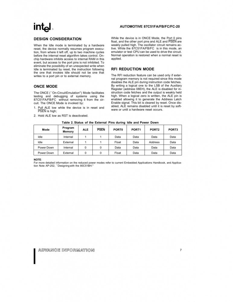 AP87C51FC20F8 datasheet page 8