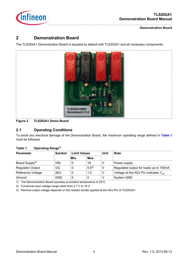 TLS202A1 demonstration board manual page 4