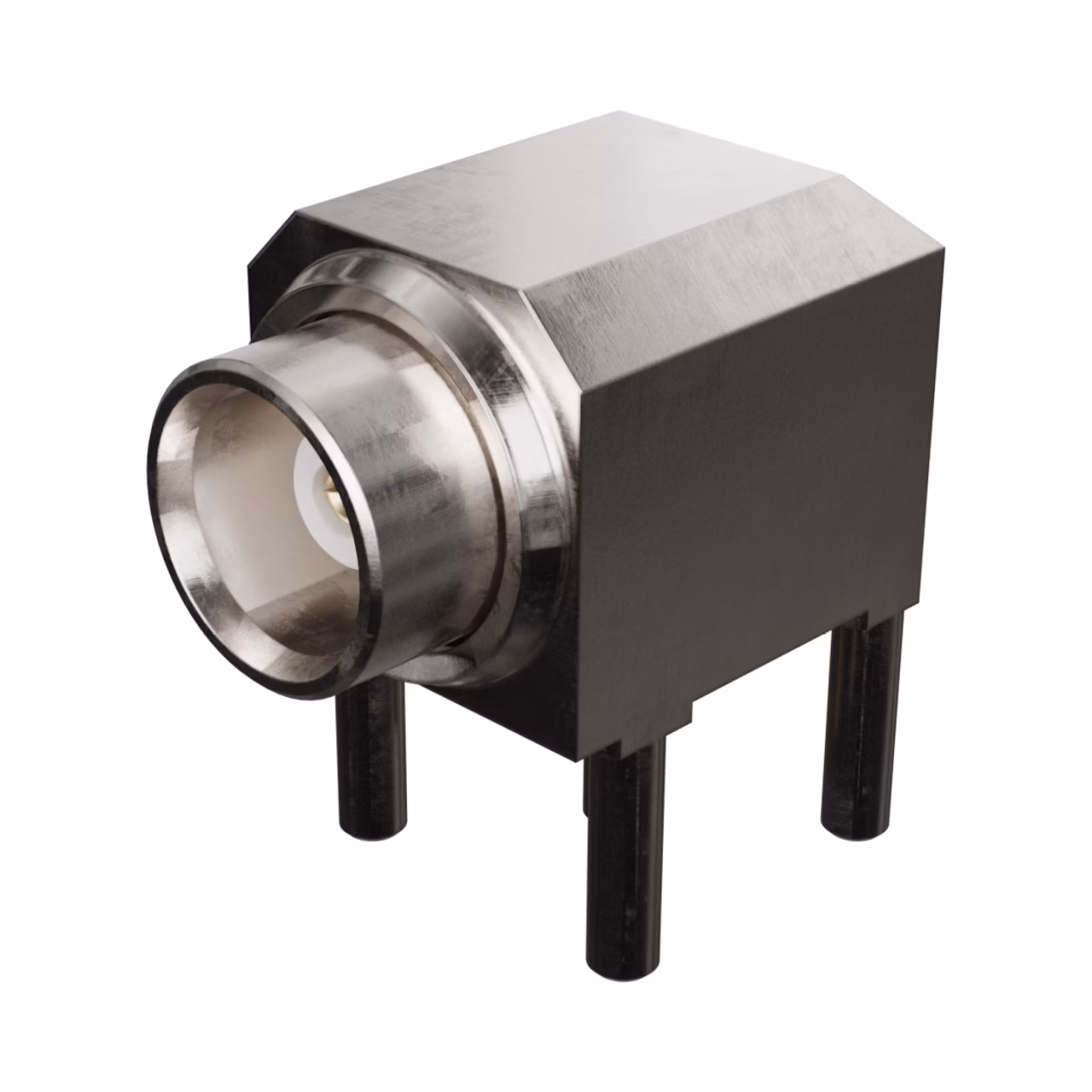 MCX Jack, Right-Angle, PCB Receptacle, Through Hole, Die Cast Housing with Brass Insert, Nickel (Ni) Plated Outer Contact, Tin (Sn) Plated Housing, One Piece Per Bag, 50 Ohms for sale