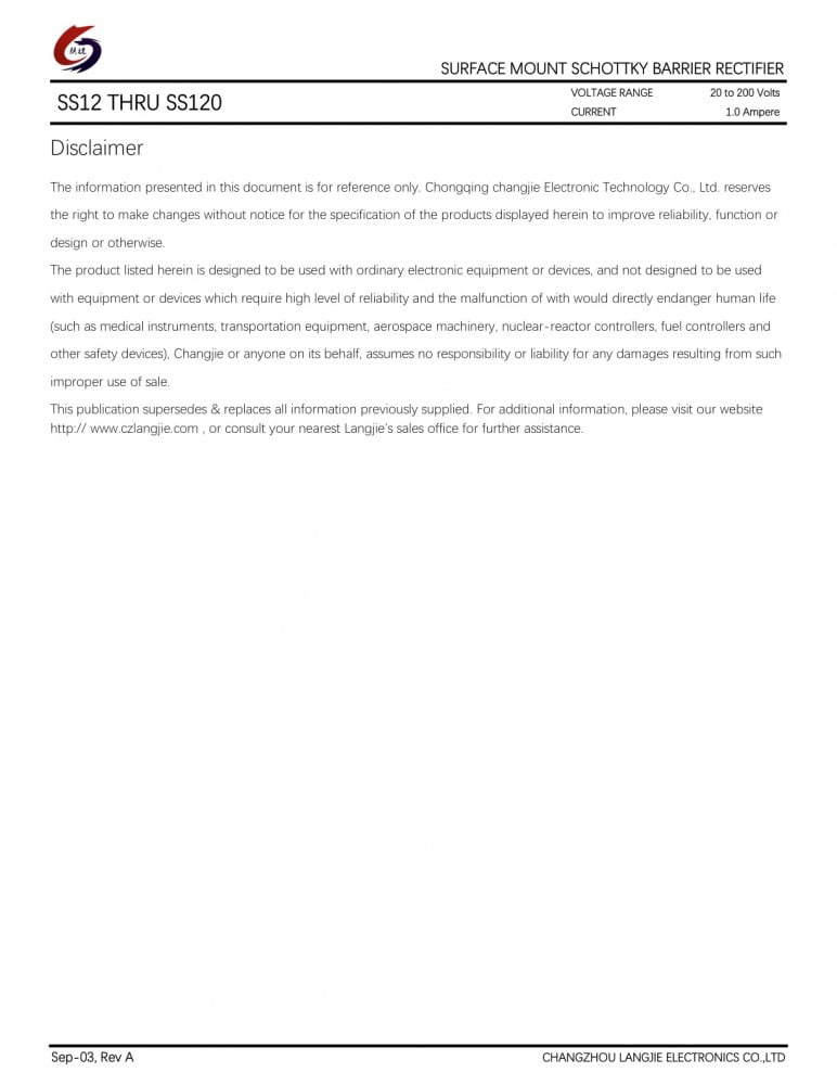 LangJie SS12 datasheet page 7