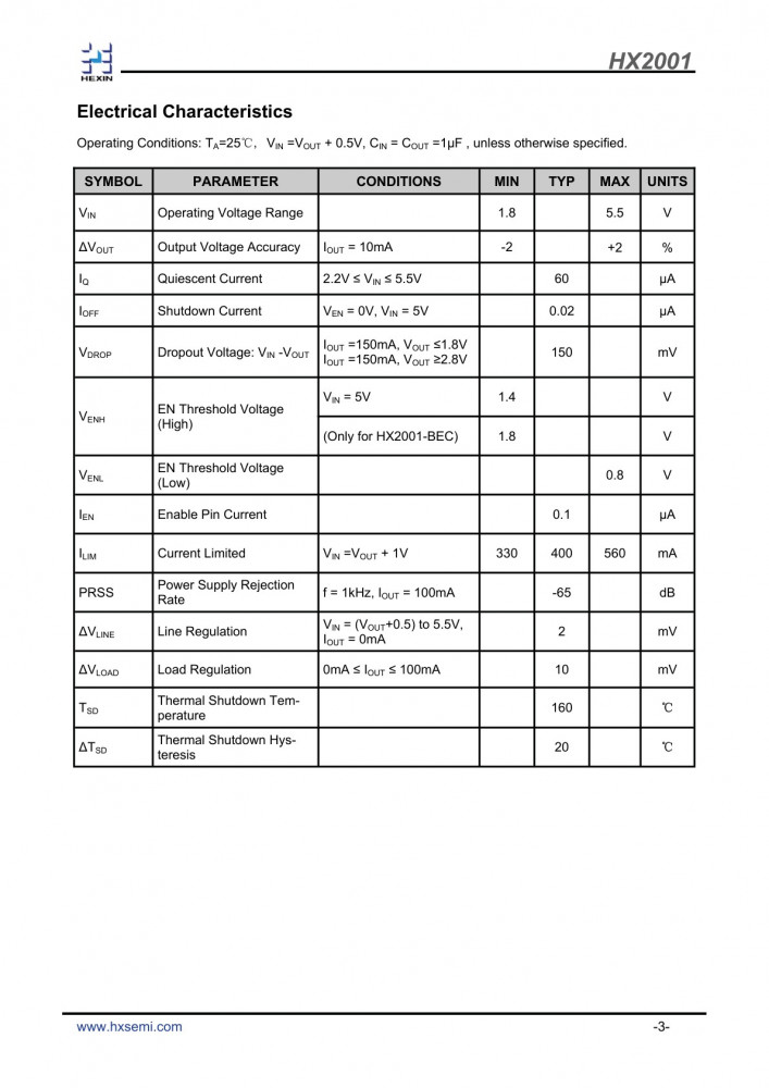 HX2001-GEC datasheet page 3