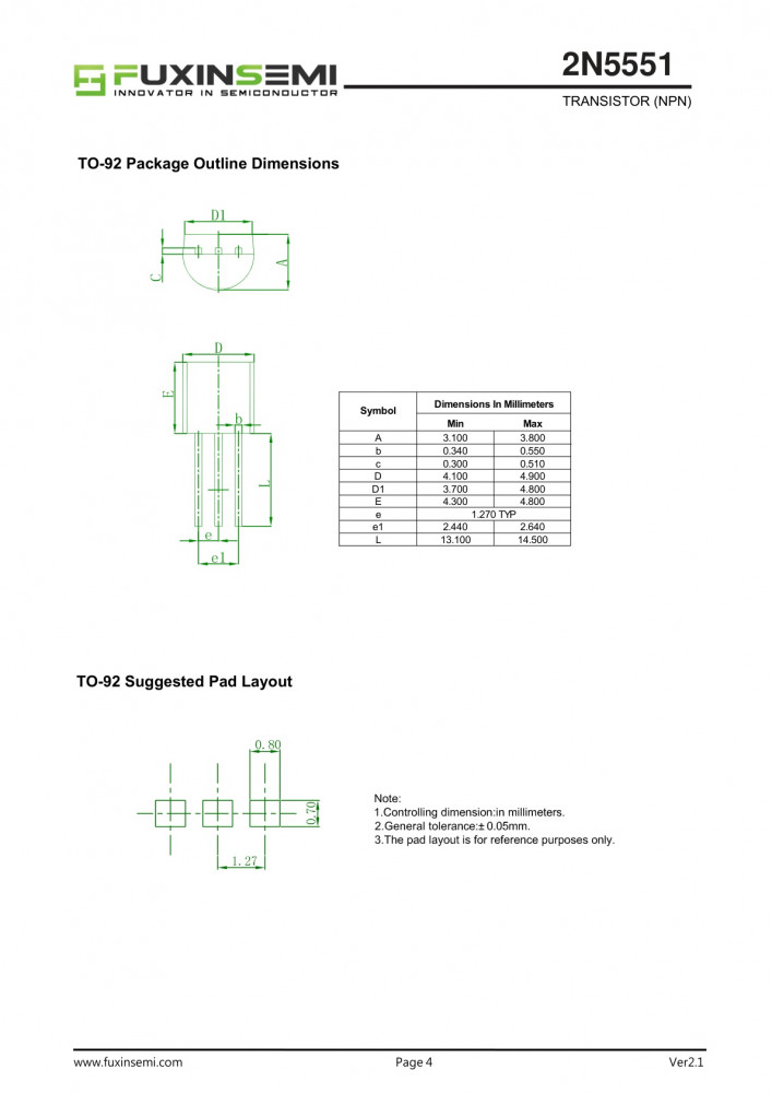 2N5551 datasheet page 4