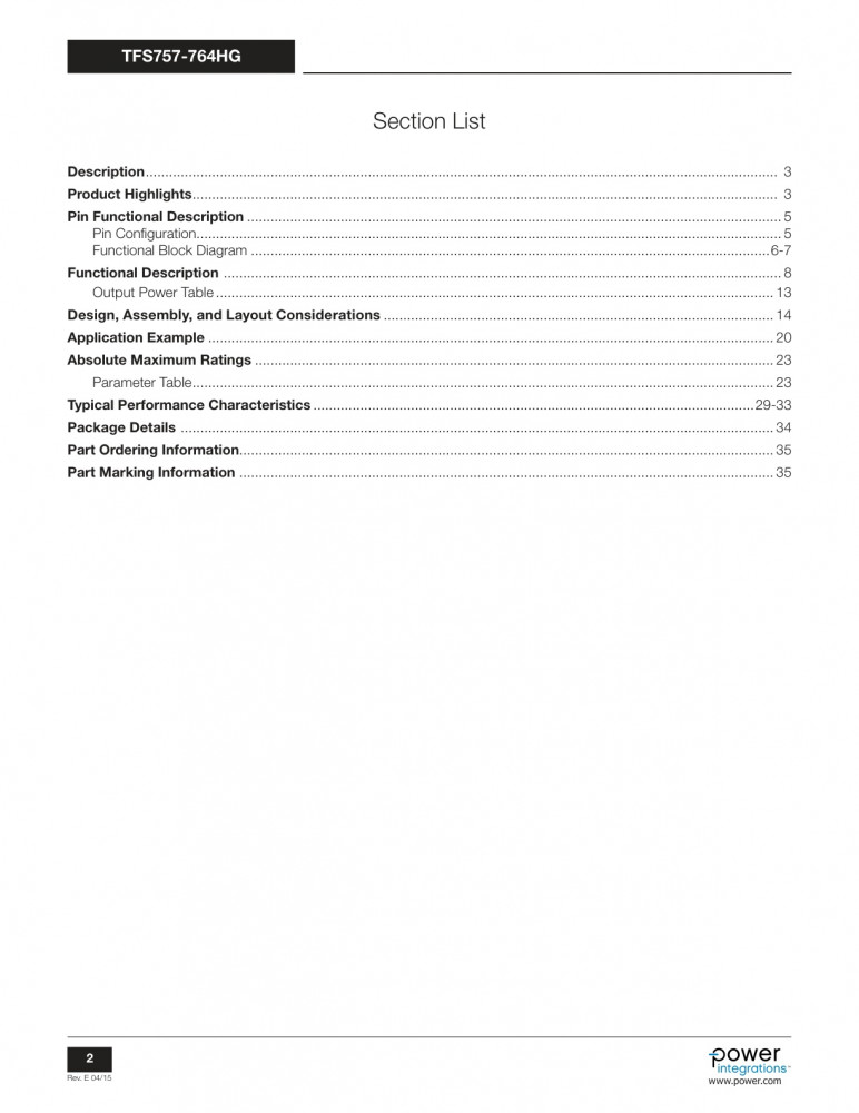 TFS757HG datasheet page 2
