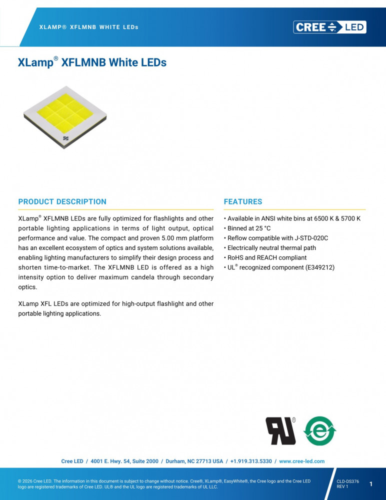 XFLMNB datasheet page 1