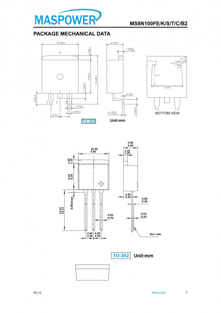 MS8N100FE datasheet page 7