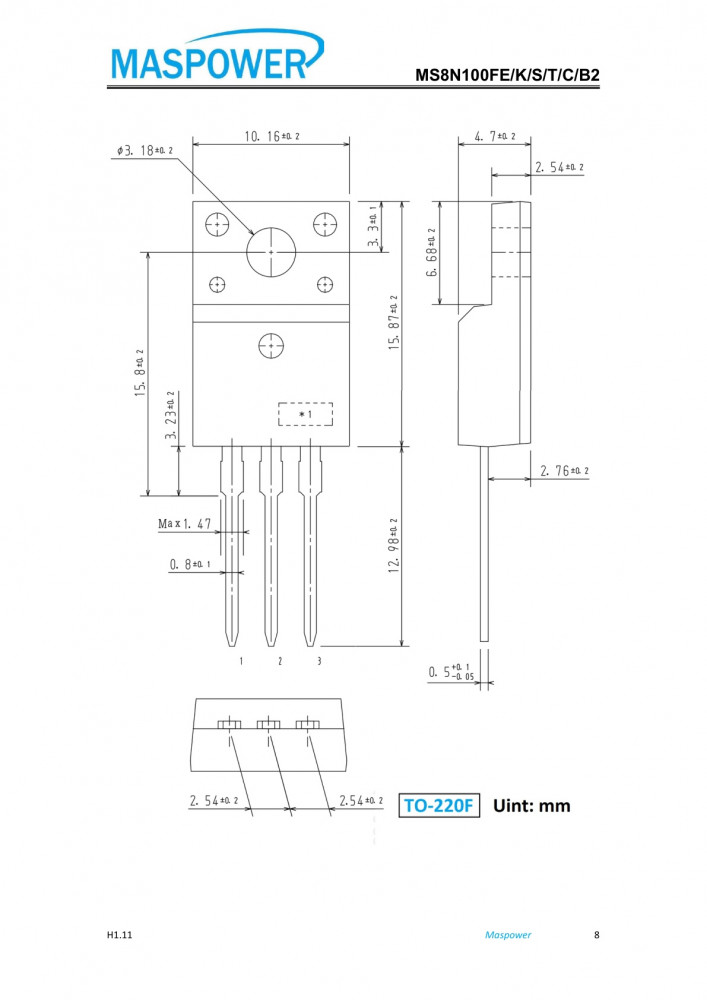 MS8N100FE datasheet page 8
