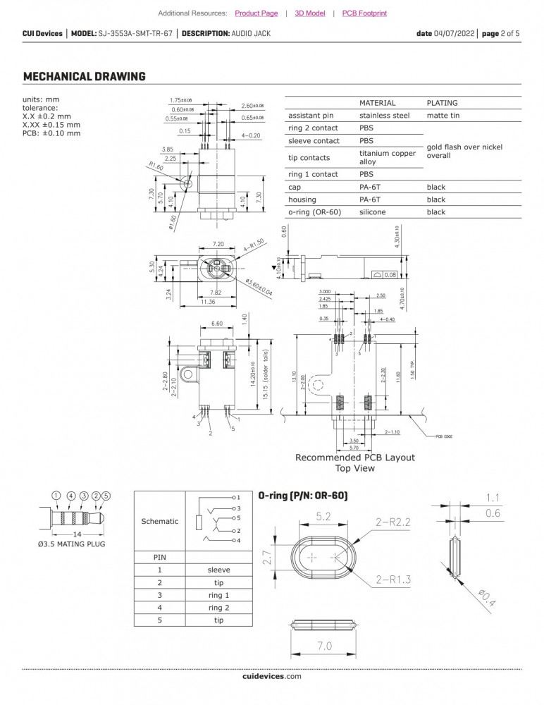 SJ-3553A-SMT-TR-67 technical document page 2
