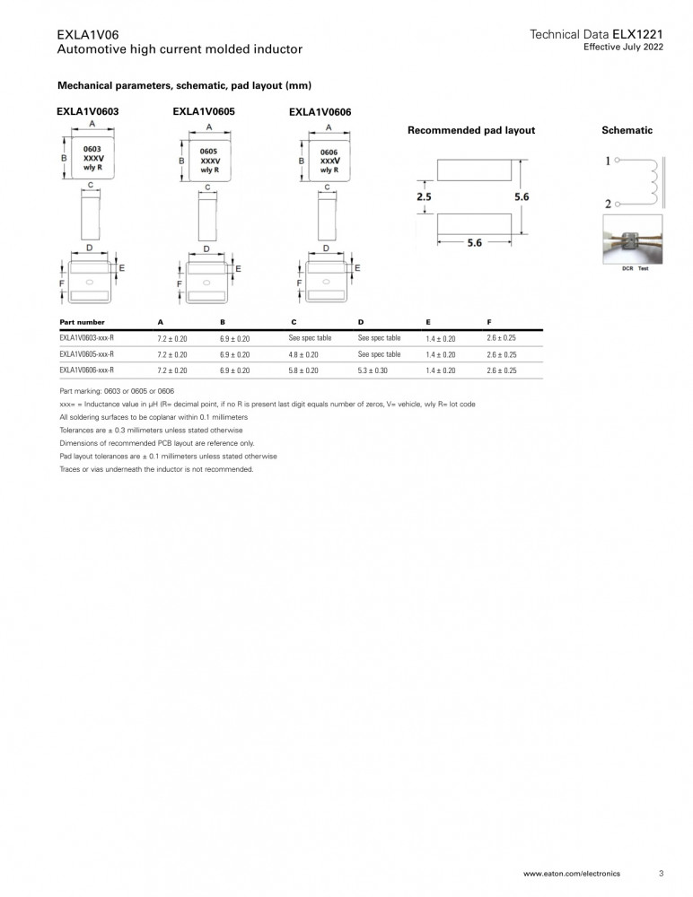 EXLA1V06 datasheet page 3
