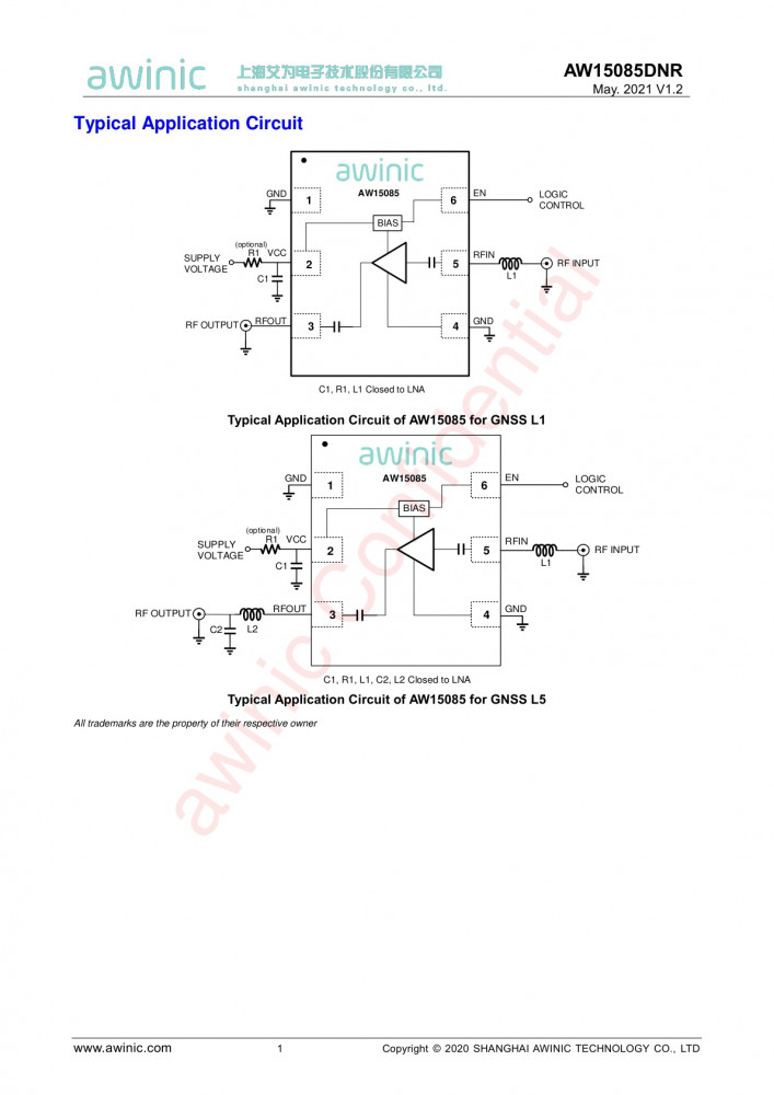 AW15085DNR datasheet page 2