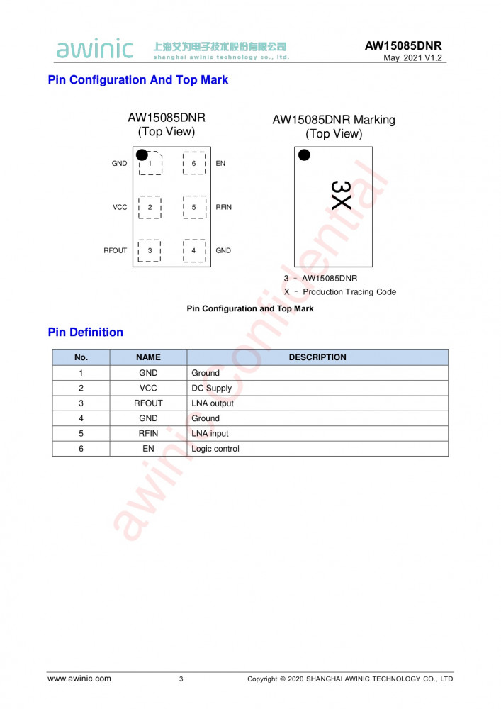 AW15085DNR datasheet page 4