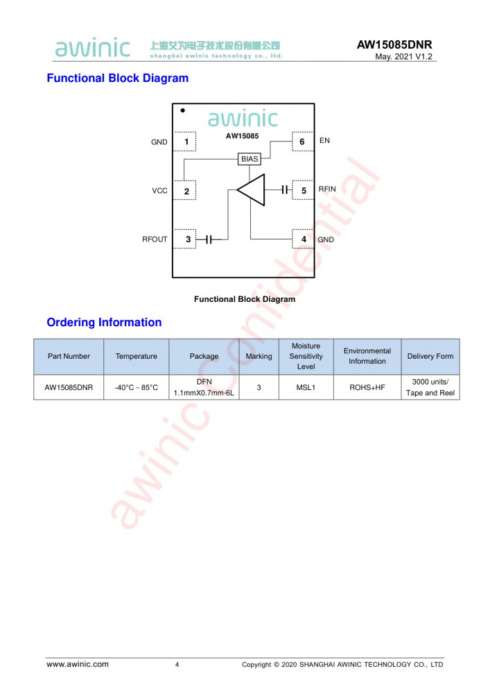 AW15085DNR datasheet page 5