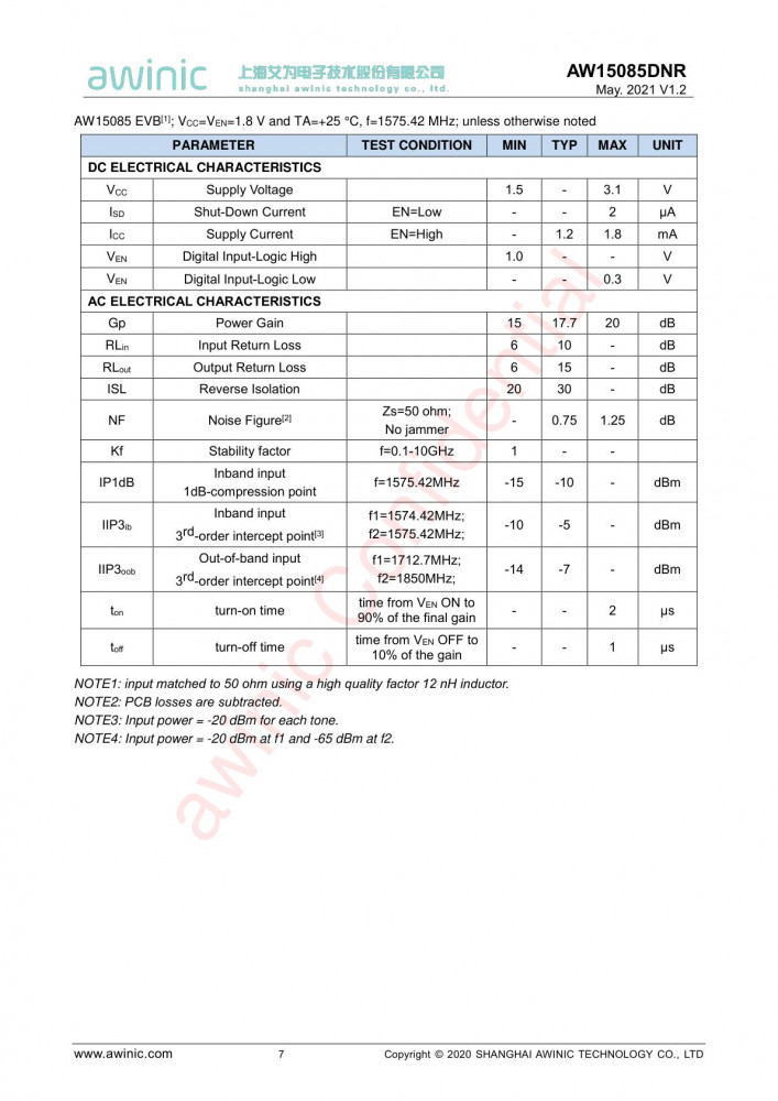 AW15085DNR datasheet page 8