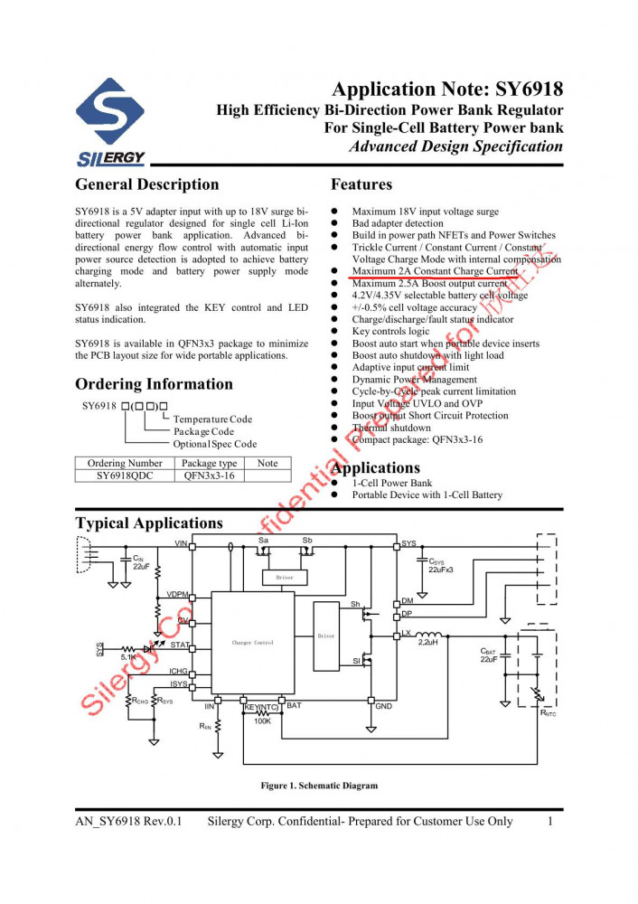 SY6918QDC datasheet page 1